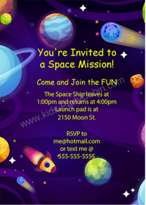Birthday Space Party Theme